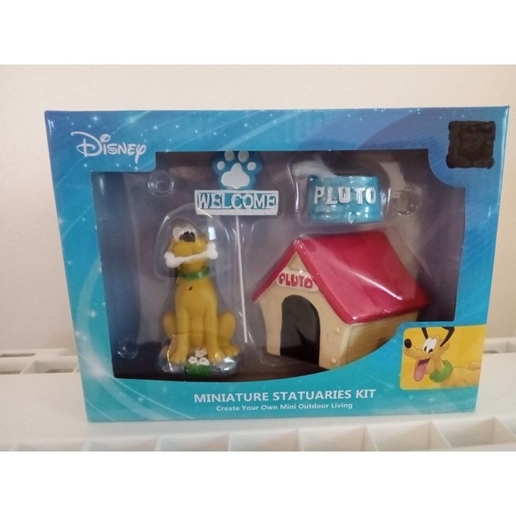 Disney | Other | Disney Pluto Miniature Statuaries Kit New | Poshmark